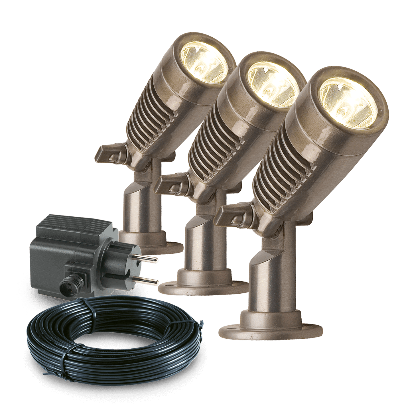 Garden Lights - Tuinspots Minus set van 3 st. - Gun metal - 123 ...